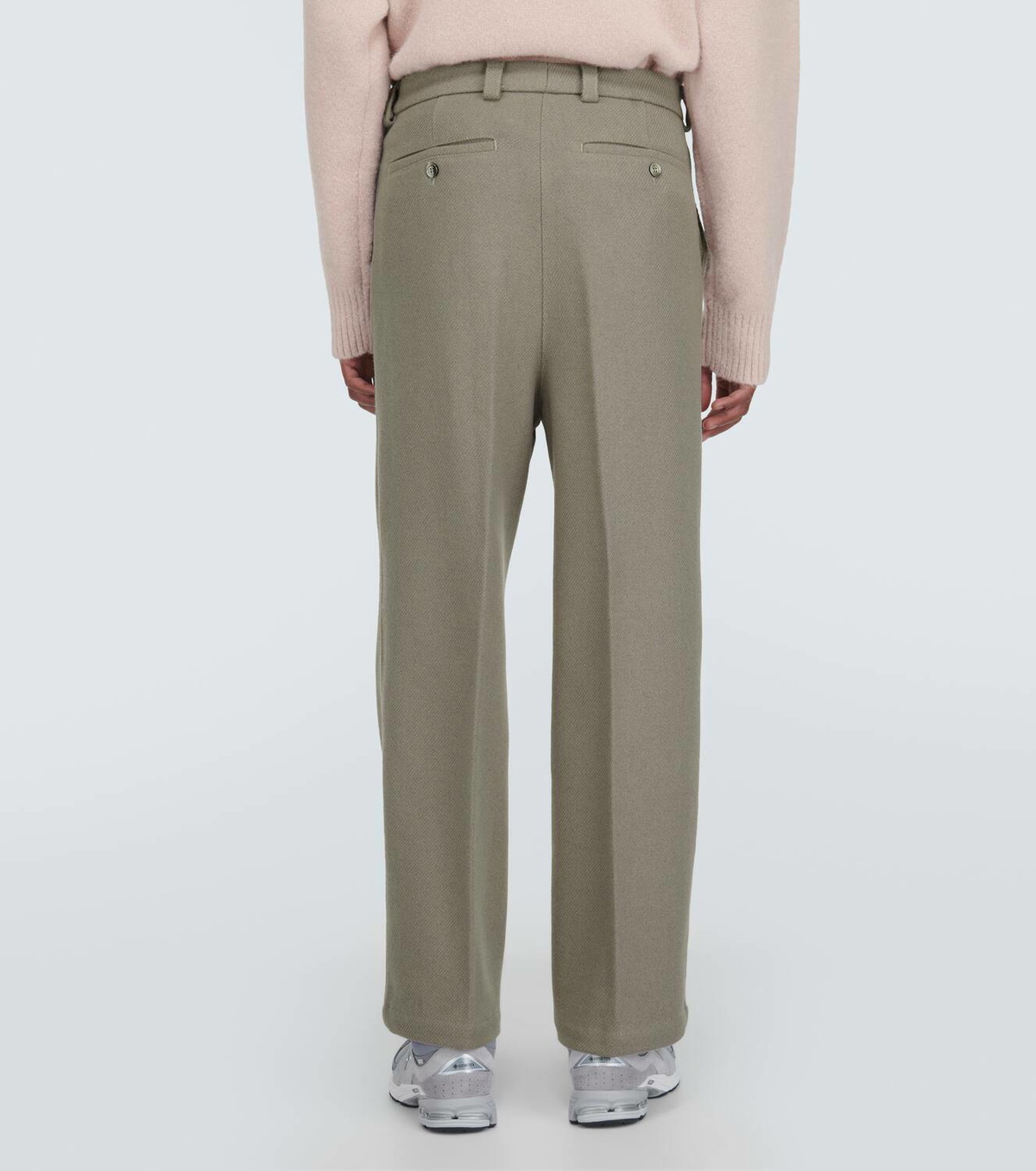 Ami Paris Wool-blend straight pants AMI
