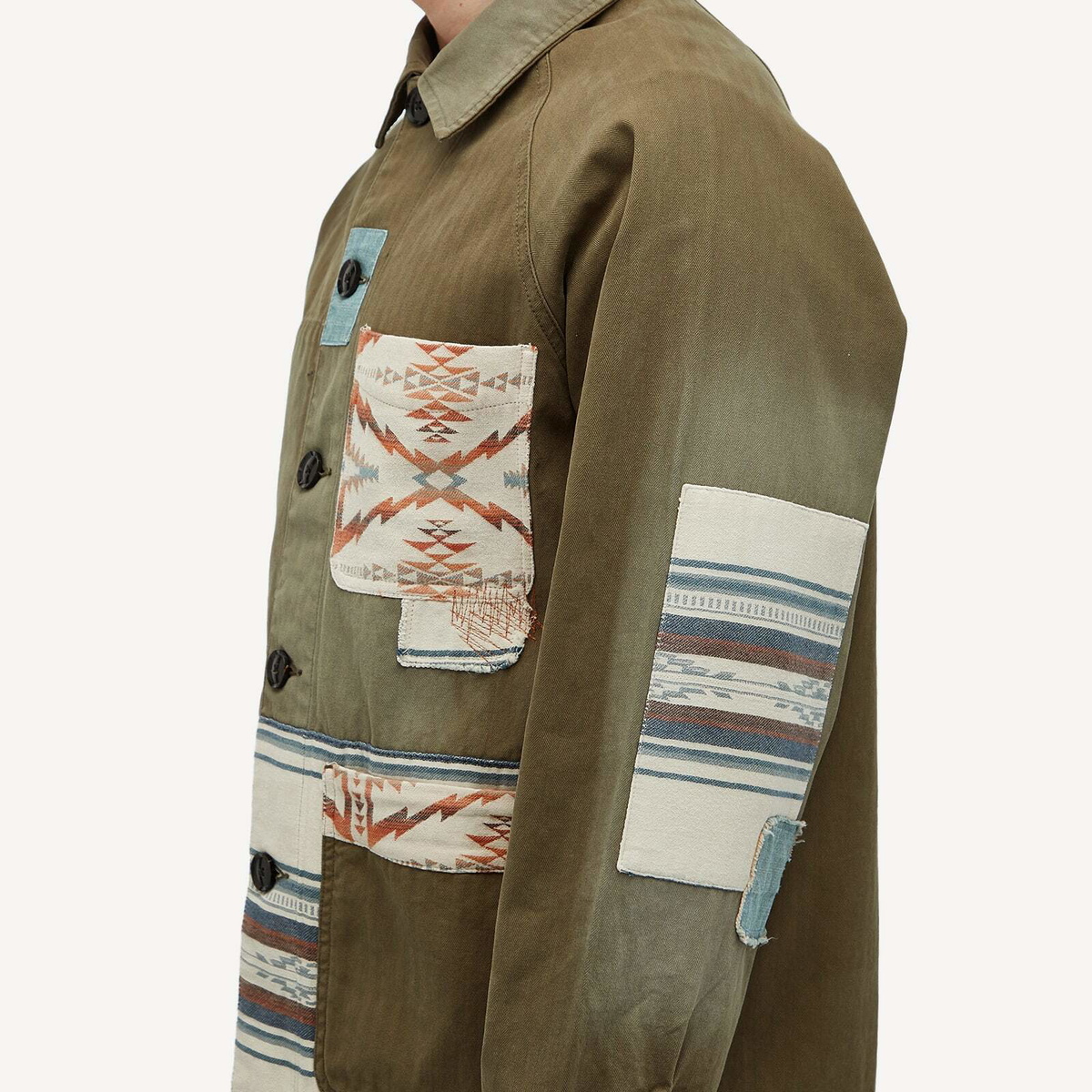 Pendleton Men's Patchwork Work Jacket in Olive Pendleton