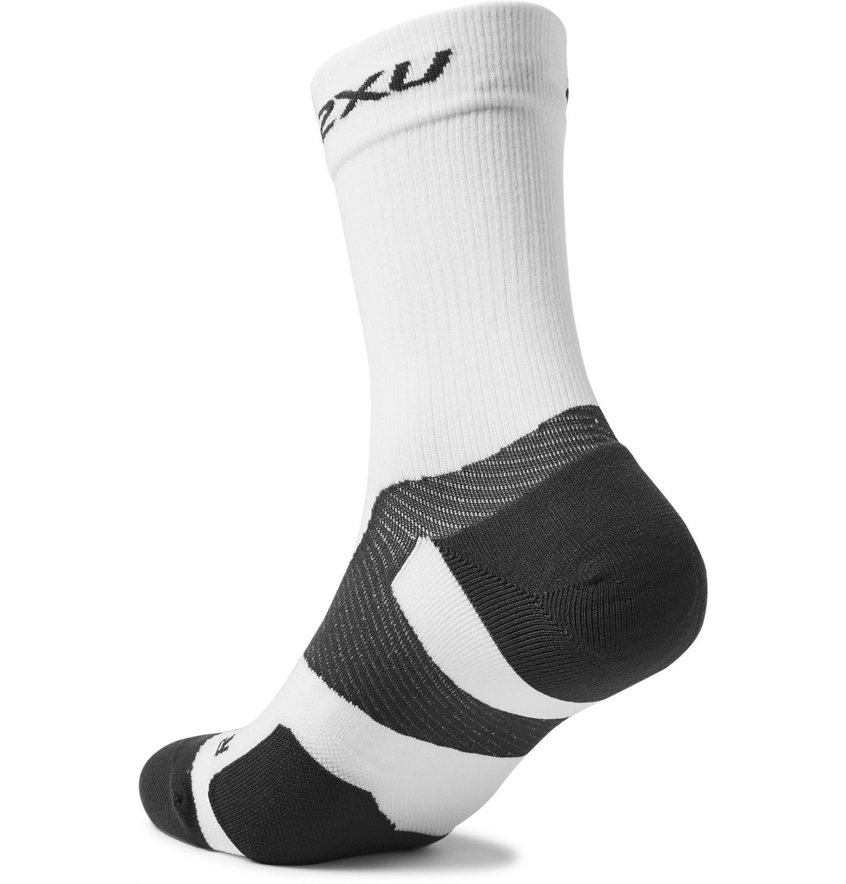 2XU - Vectr Cushioned Stretch-Knit Crew Socks - White 2XU