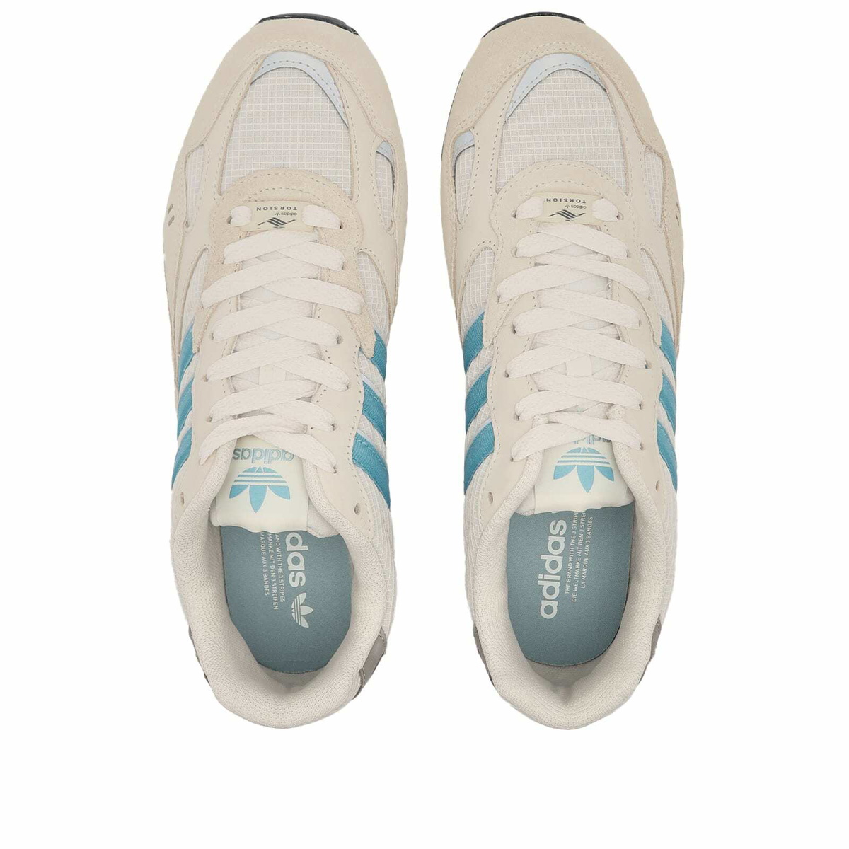 Adidas Men's Torsion Super Sneakers in Core White/Preloved Blue adidas