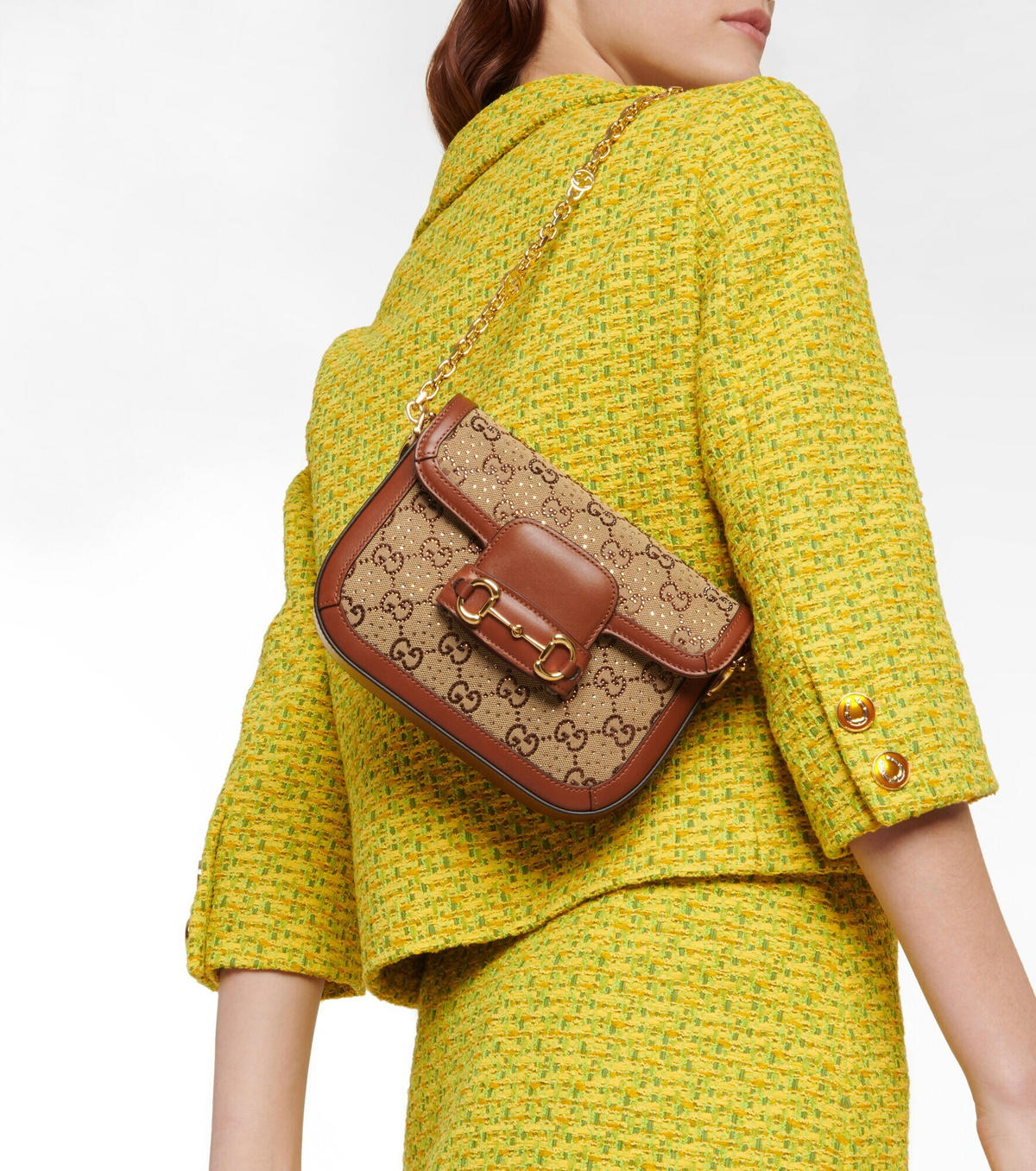 Gucci - Gucci Horsebit 1955 GG shoulder bag Gucci