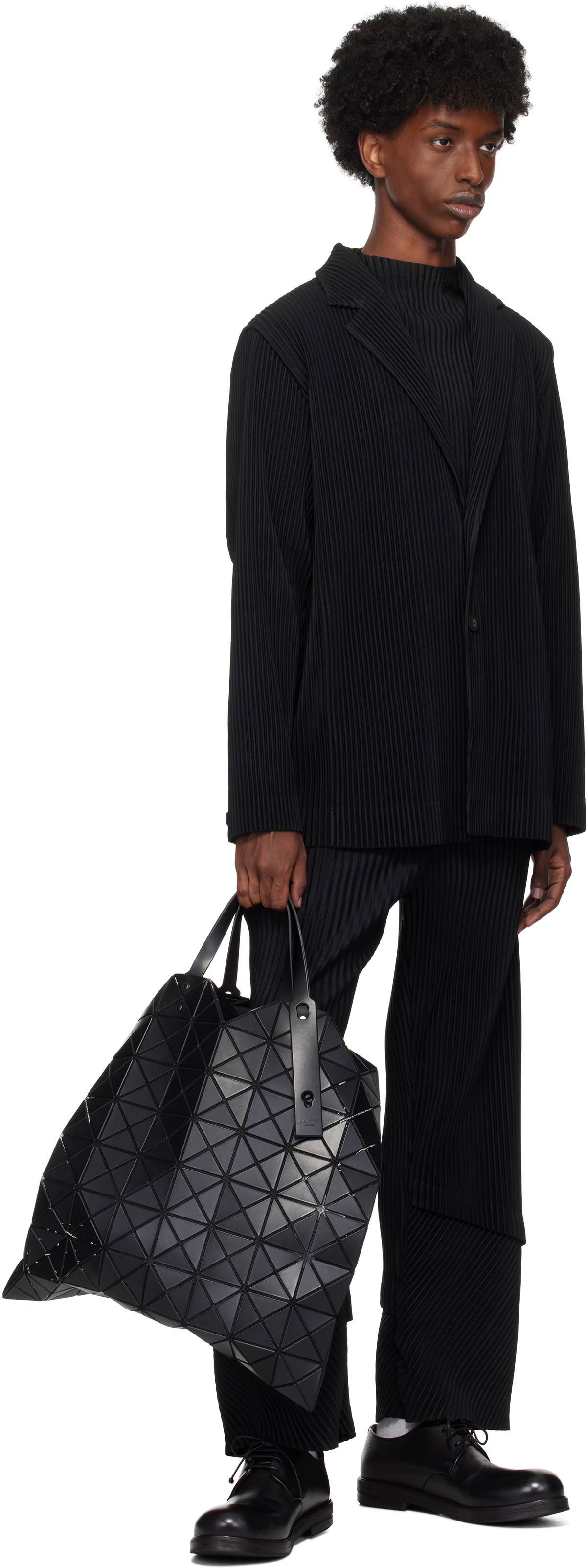 BAO BAO ISSEY MIYAKE Black Lucent Matte Tote Bag Bao Bao Issey Miyake