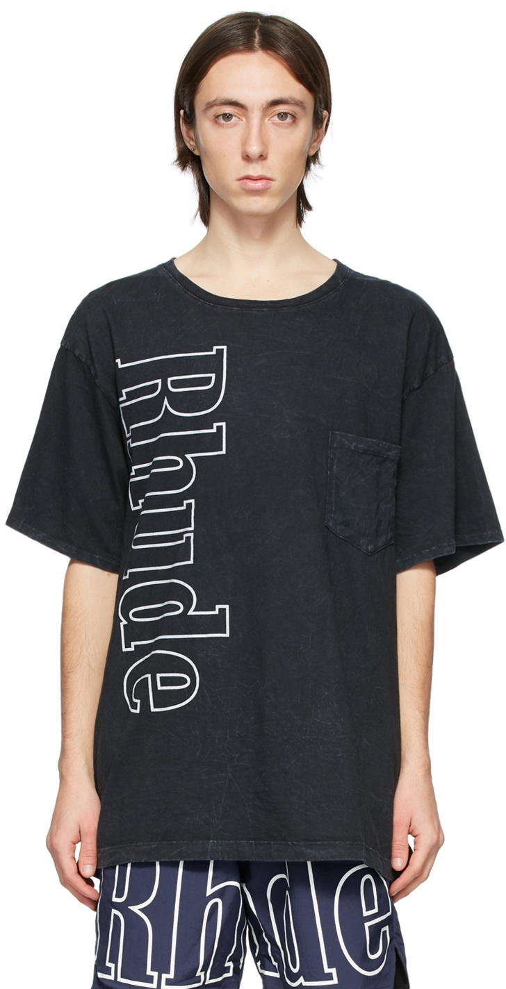 Rhude Black Logo Pocket T-Shirt Rhude