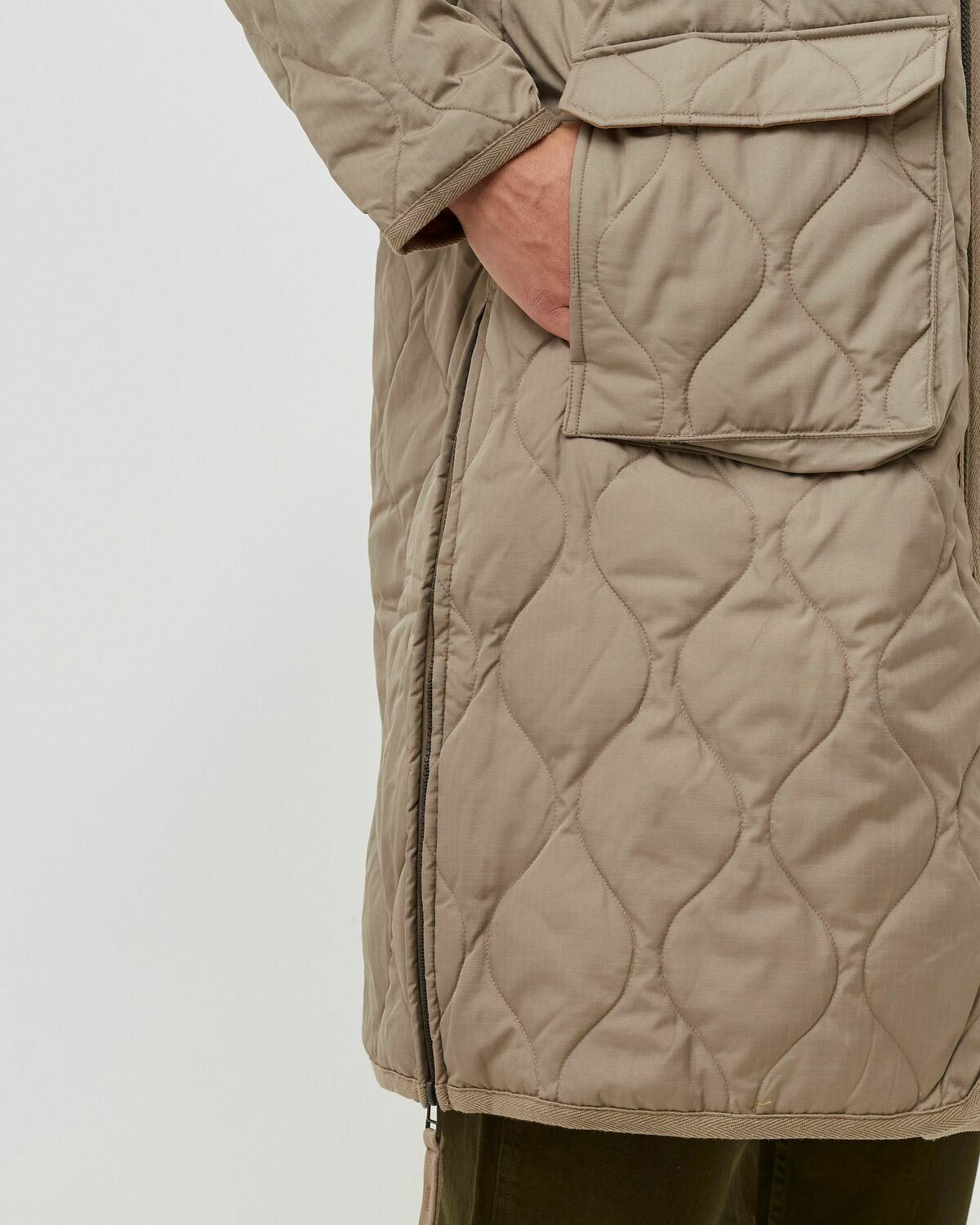 Taion Military V Neck Zip Down Co Brown - Mens - Coats Taion Extra