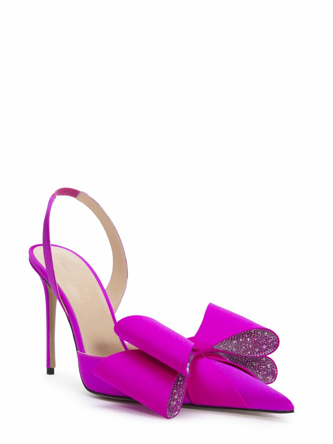 MACH & MACH - 110mm Le Cadeau Satin Slingback Pumps MACH & MACH