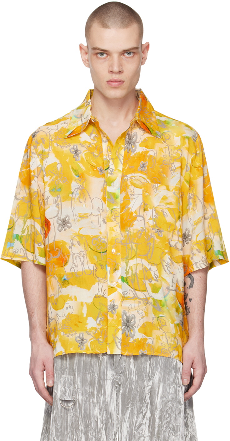 Collina Strada Yellow Graphic Shirt Collina Strada
