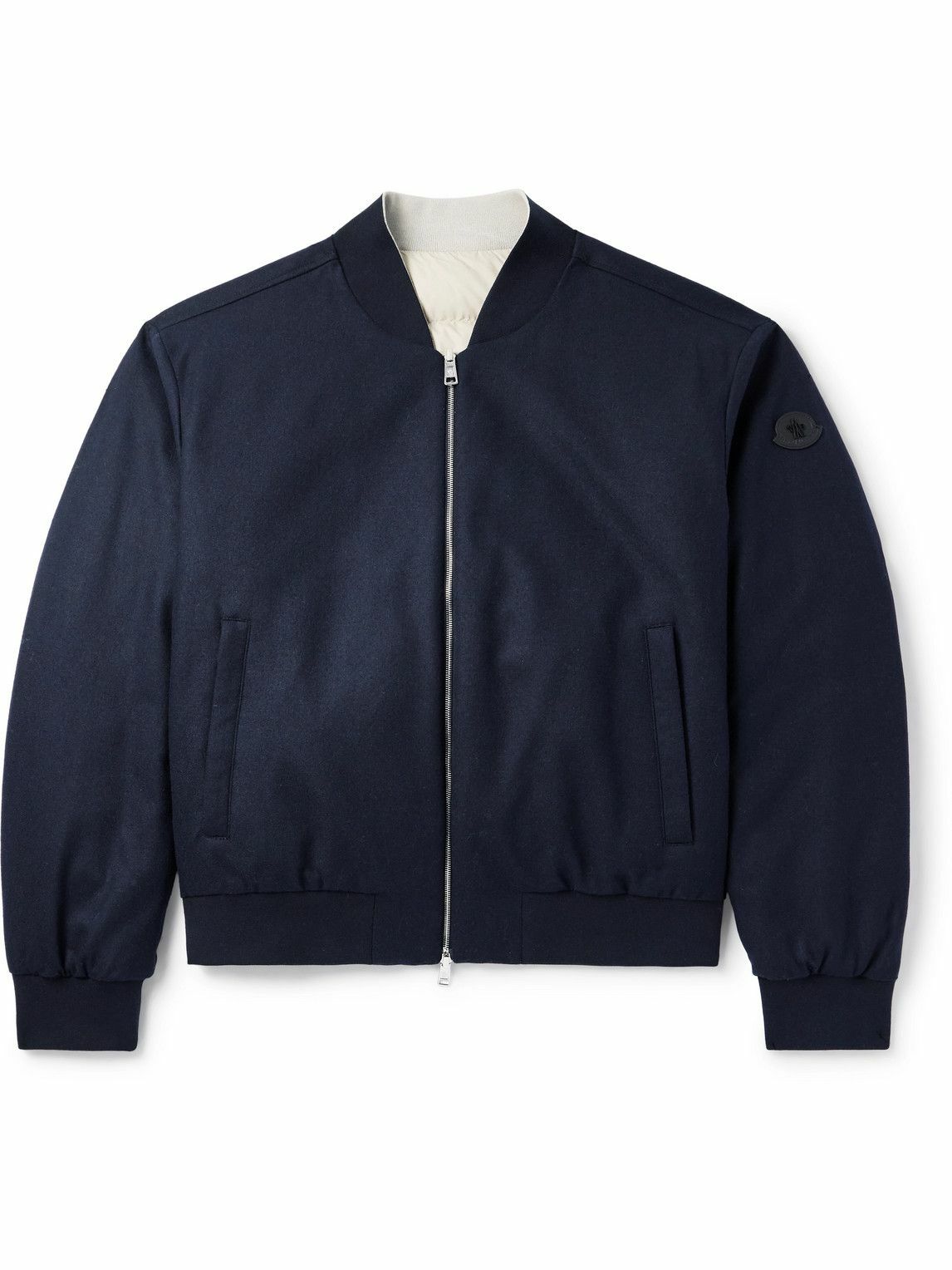 Moncler - Padded Felt Down Bomber Jacket - Blue Moncler