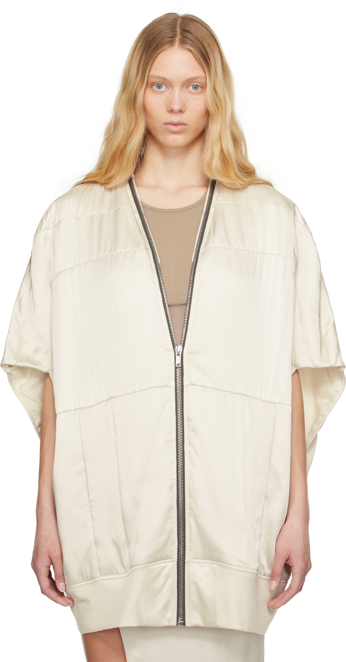 Rick Owens Off-White Hollywood Girdered Bubble Bomber Jacket Rick Owens