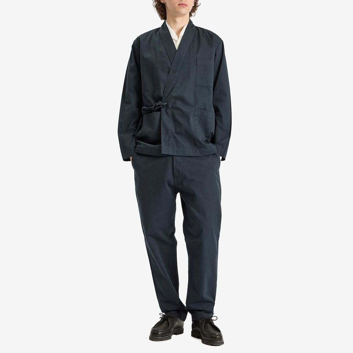 Universal Works Men's Kyoto Work Jacket in Navy Universal Works