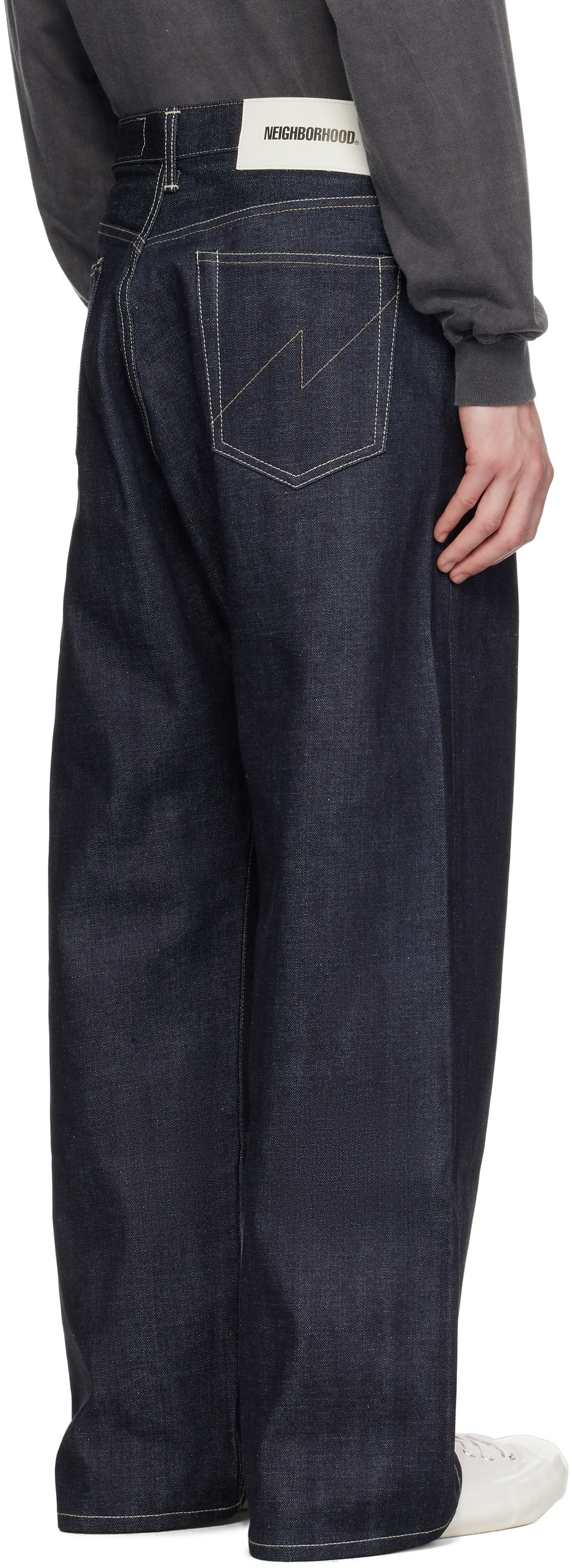 Neighborhood Blue Rigid Denim DP Wide Jeans Neighborhood