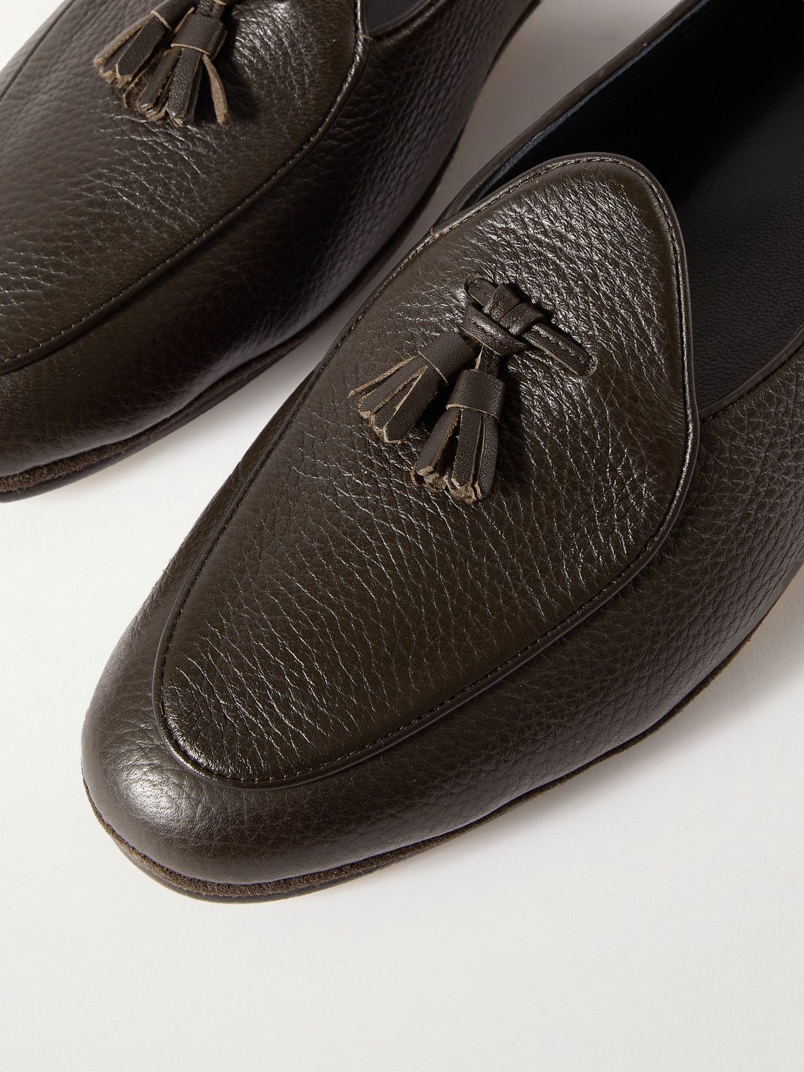 Rubinacci - Marphy Full-Grain Leather Tasselled Loafers - Brown Rubinacci