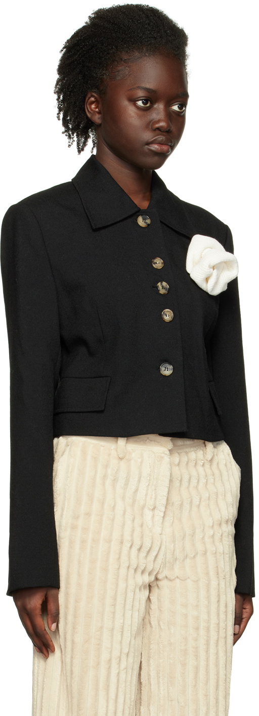 Recto Black Hopsel Cropped Jacket Recto
