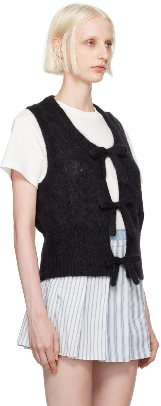 GANNI Black Tie String Vest GANNI