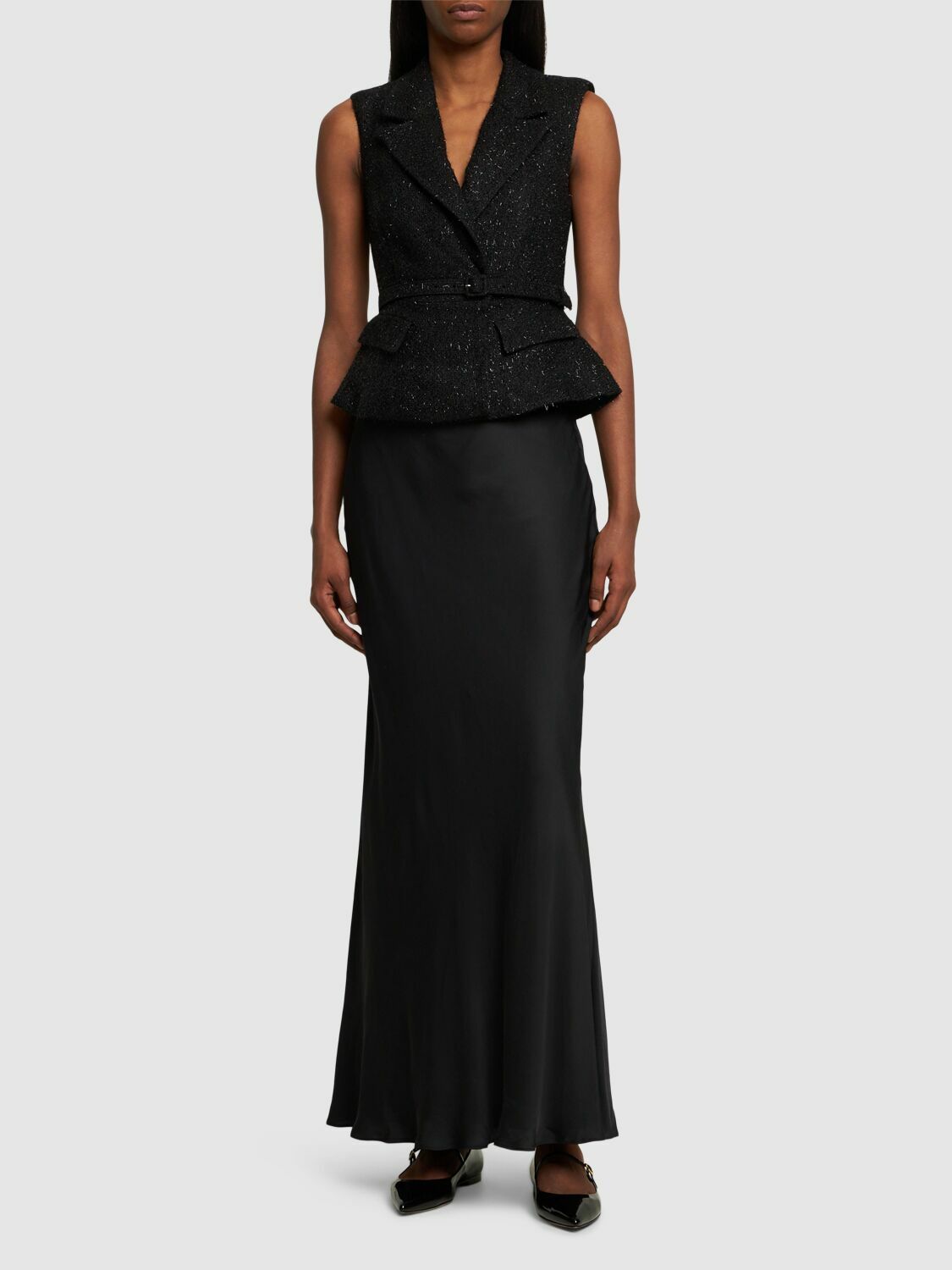 SELF-PORTRAIT - Bouclé Maxi Dress Self-Portrait