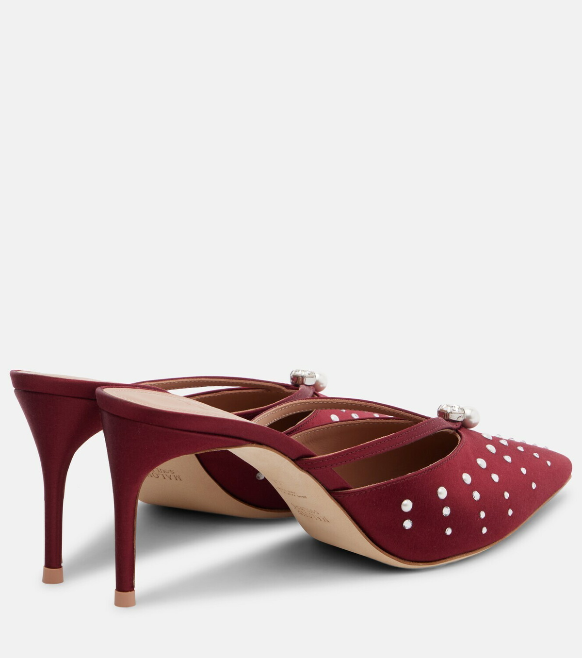 Malone Souliers Marisa 70 embellished satin mules Malone Souliers