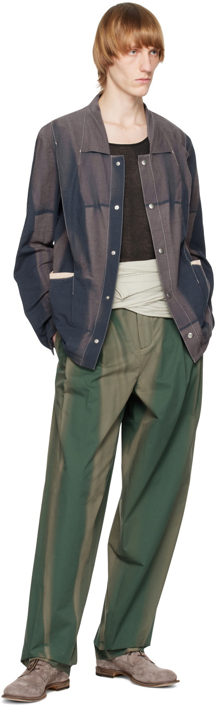 JiyongKim Green Sun-Bleached Trousers