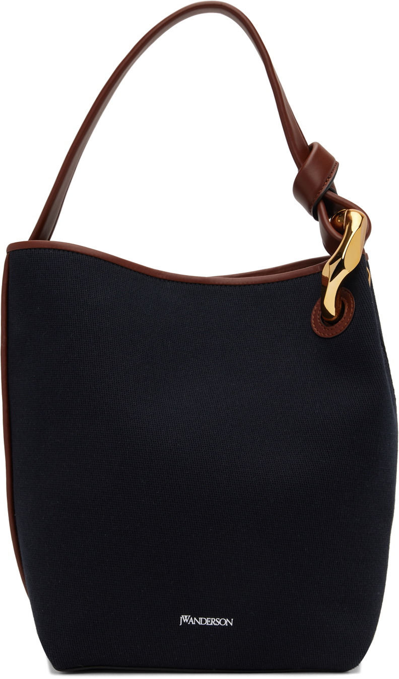 JW Anderson Navy JWA Corner Bucket Bag JW Anderson