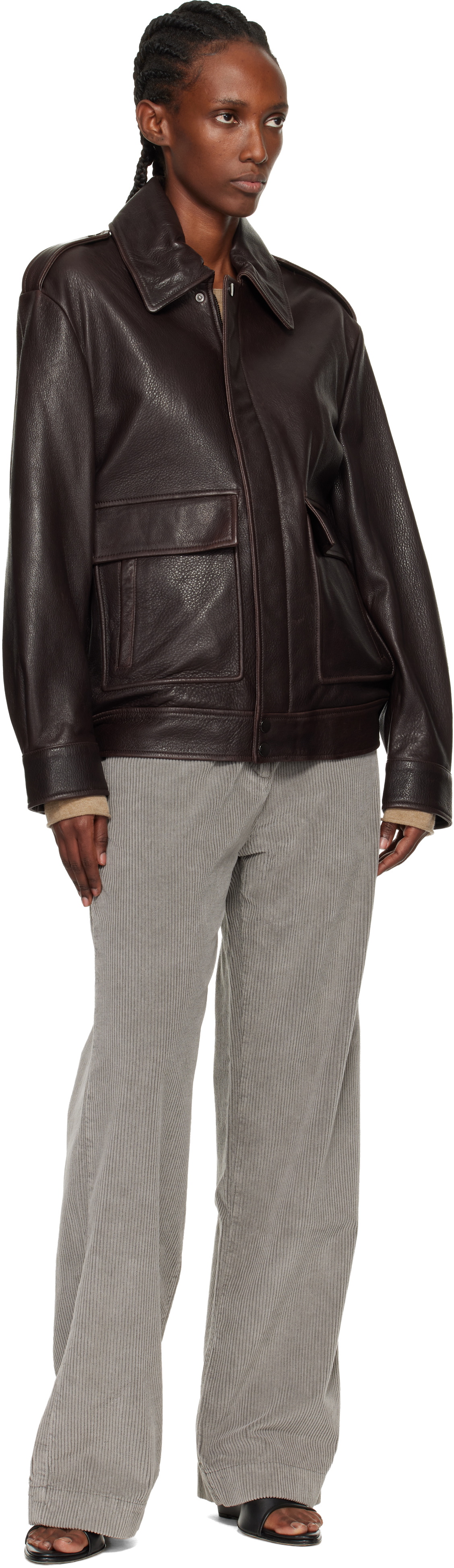 Nour Hammour Brown Drey 'The It Girl' Jacket Nour Hammour