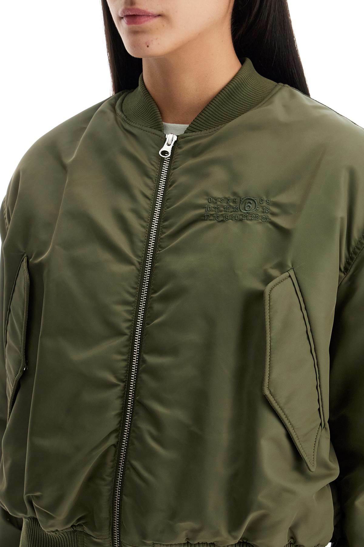 MM6 MAISON MARGIELA nylon bomber jacket Green MM6 Maison Margiela