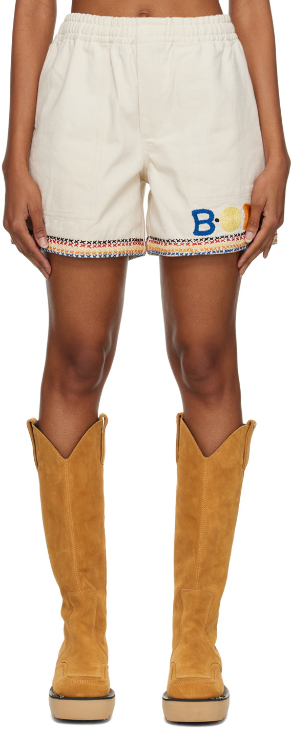 Bode Off-White Donkey Party Rugby Shorts Bode