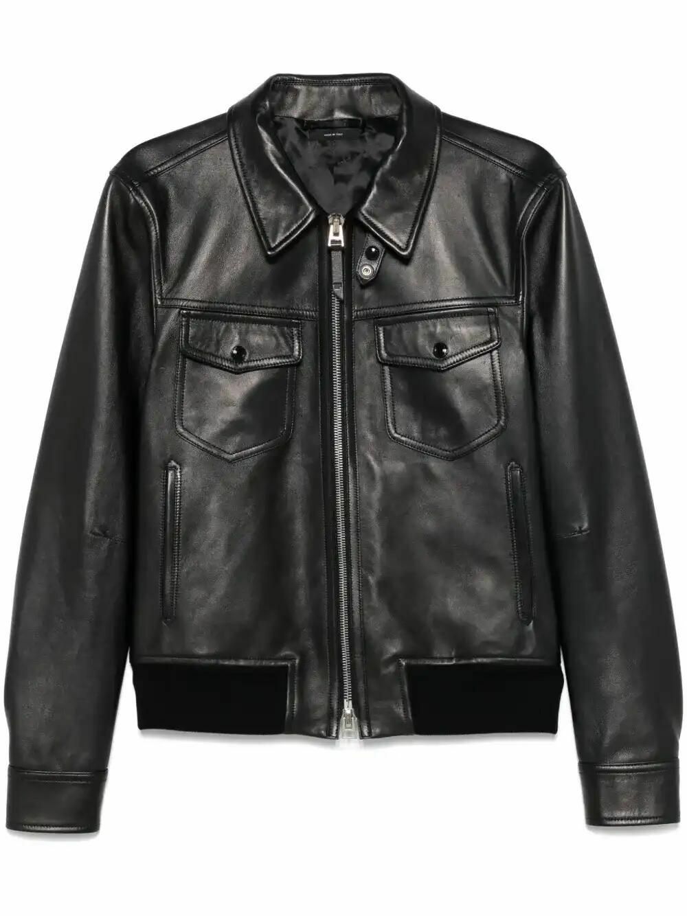 TOM FORD Black Leather Jacket TOM FORD