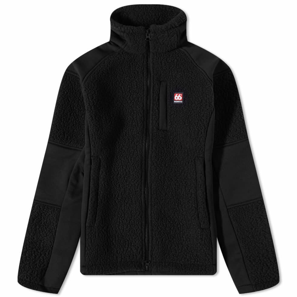 66° North Men's Tindur Technical Shearling Jacket in Black Recycled 66 ...