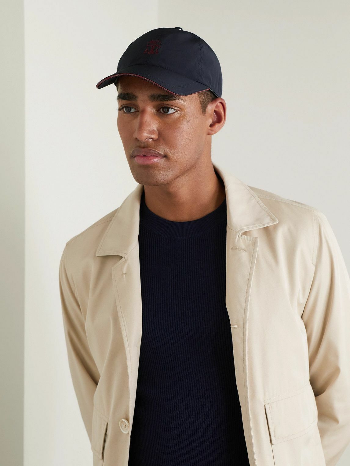 Brunello Cucinelli - Embroidered Twill Baseball Cap - Blue Brunello ...