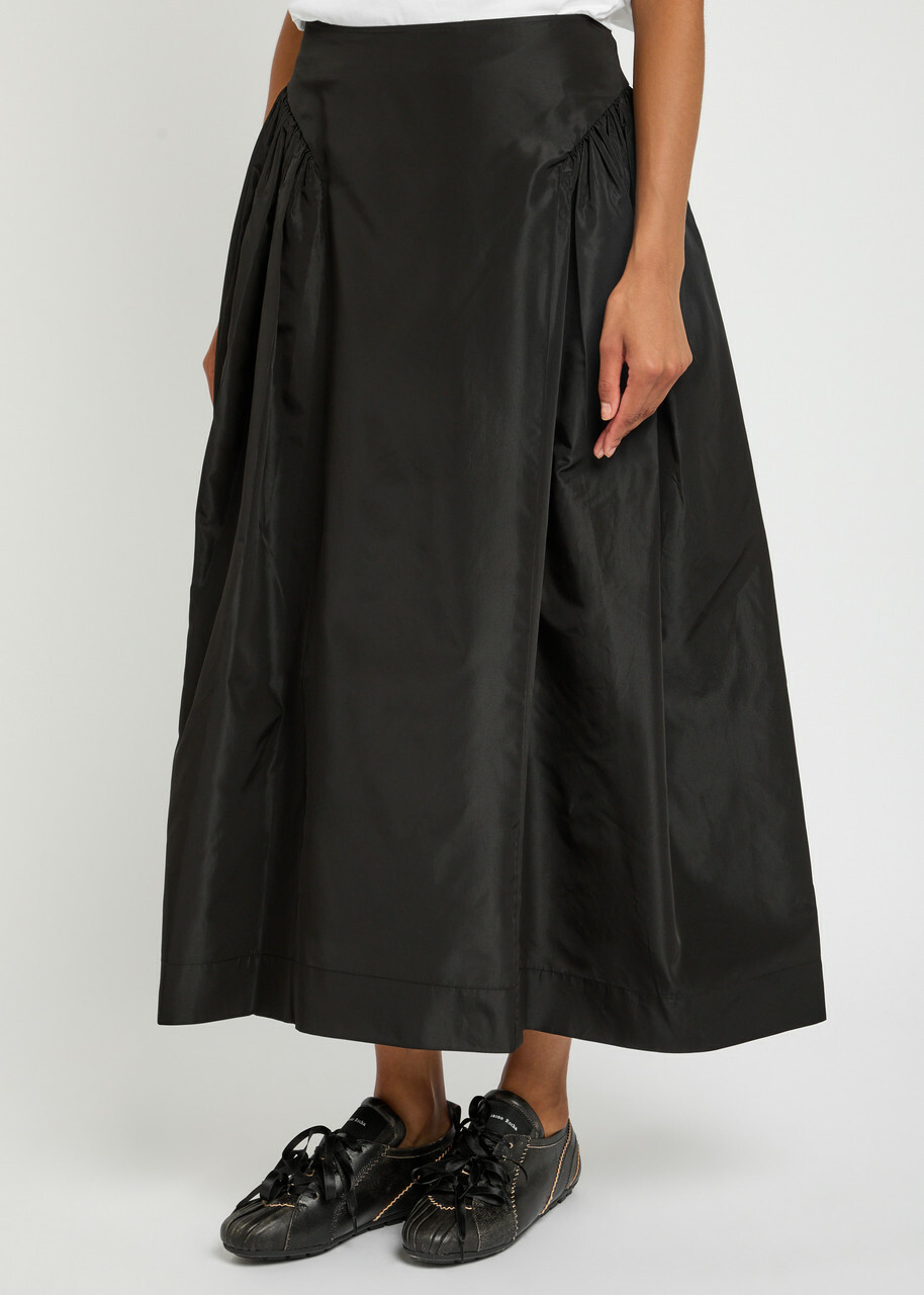 Simone Rocha Hip Detail Bind Shell Midi Skirt Black Simone Rocha