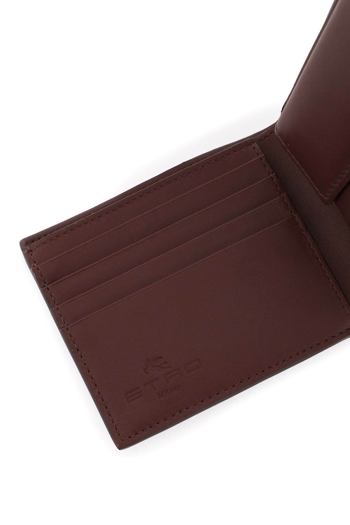 Etro Paisley Bifold Wallet With Pegaso Logo Etro