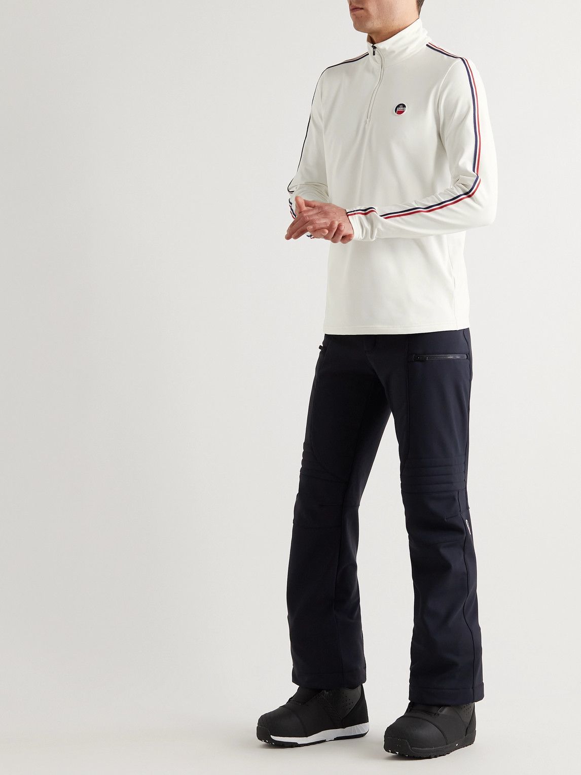 Fusalp - Mario Slim-Fit Stretch-Jersey Half-Zip Ski Base Layer - White ...