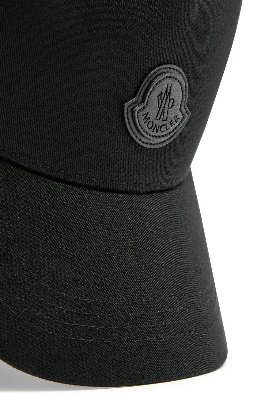 Moncler Logo Cotton cap - Black - One Size Moncler