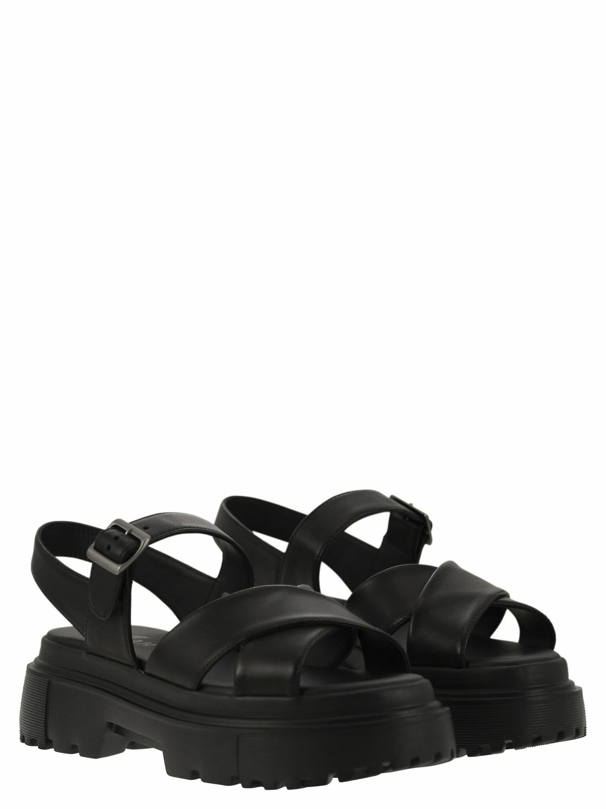Hogan Leather Sandal With Midsole Hogan