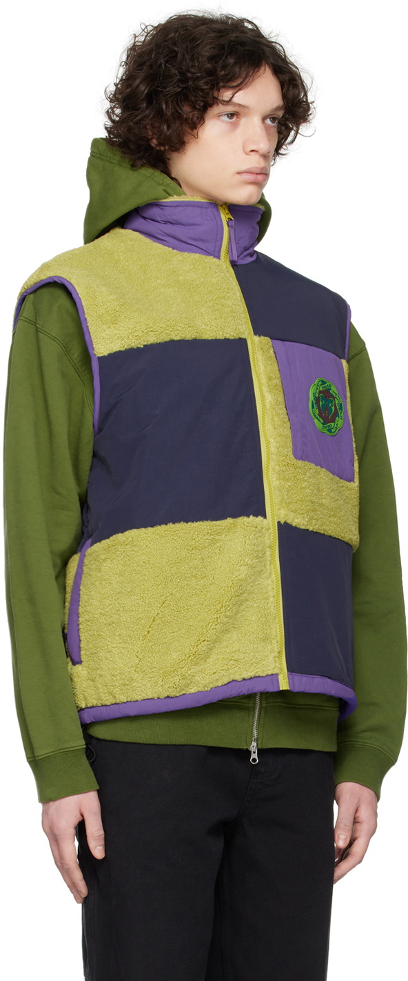 Brain Dead Green Paneled Field Vest Brain Dead
