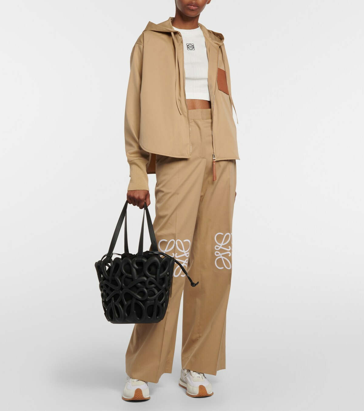 Loewe Anagram Small cutout leather tote Loewe