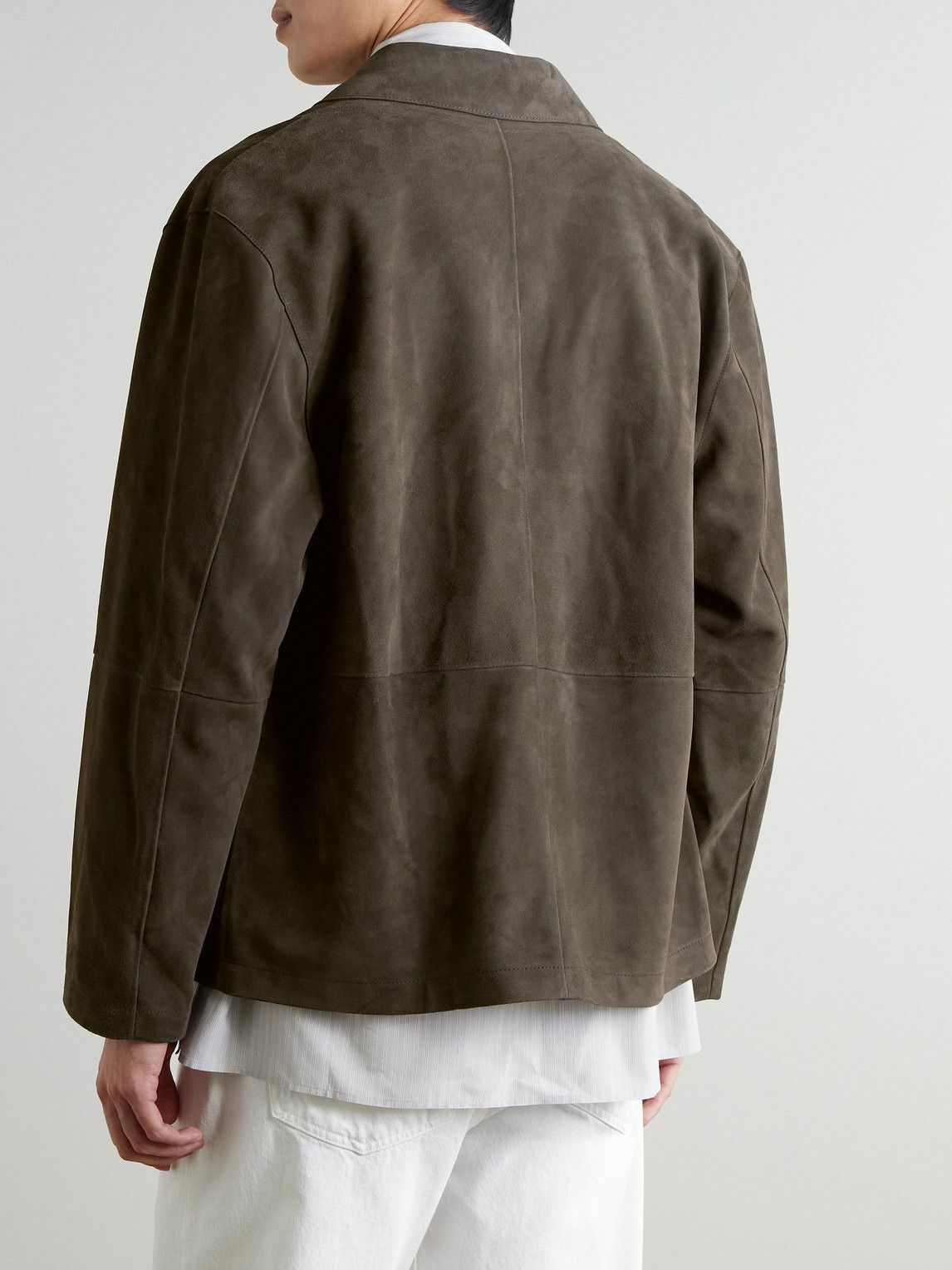 FRAME - Suede Chore Jacket - Brown Frame Denim
