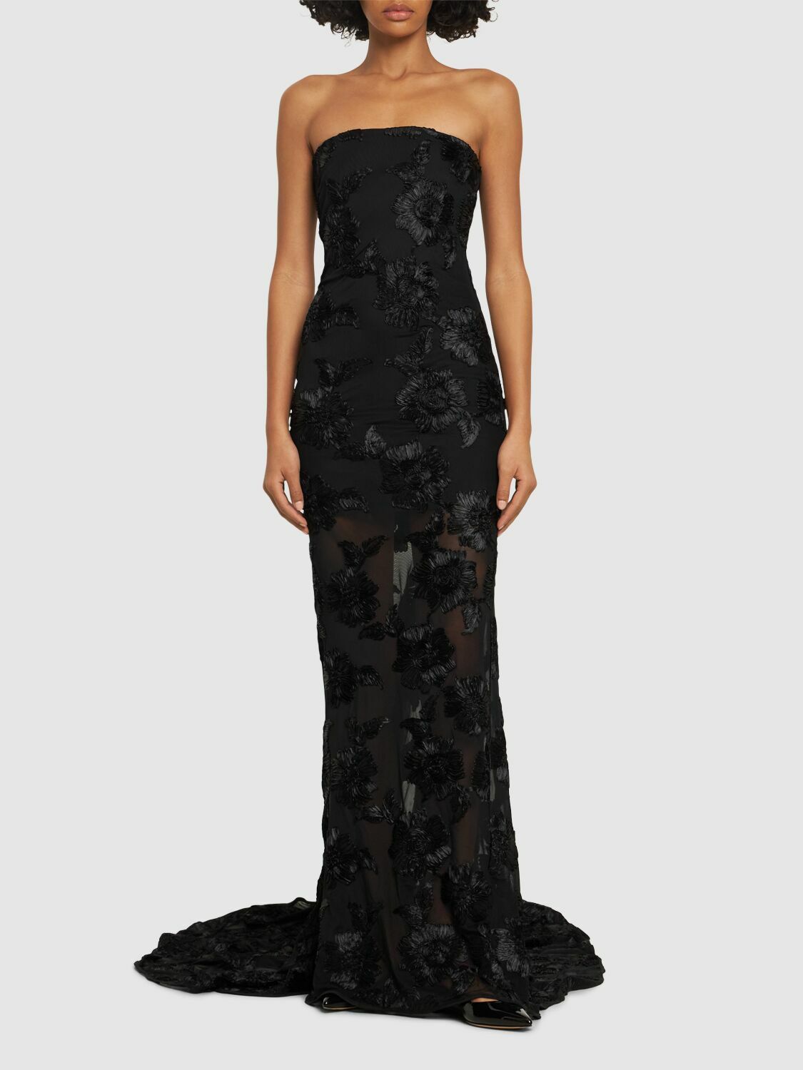 ROTATE Alberty Mesh Maxi Tube Dress ROTATE Birger Christensen