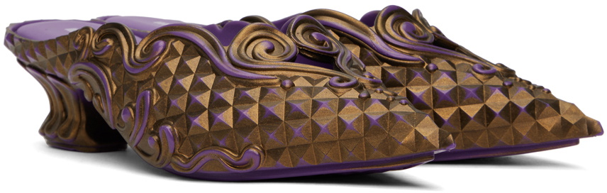 Y/Project Purple & Gold Melissa Edition Point Mules Y/Project
