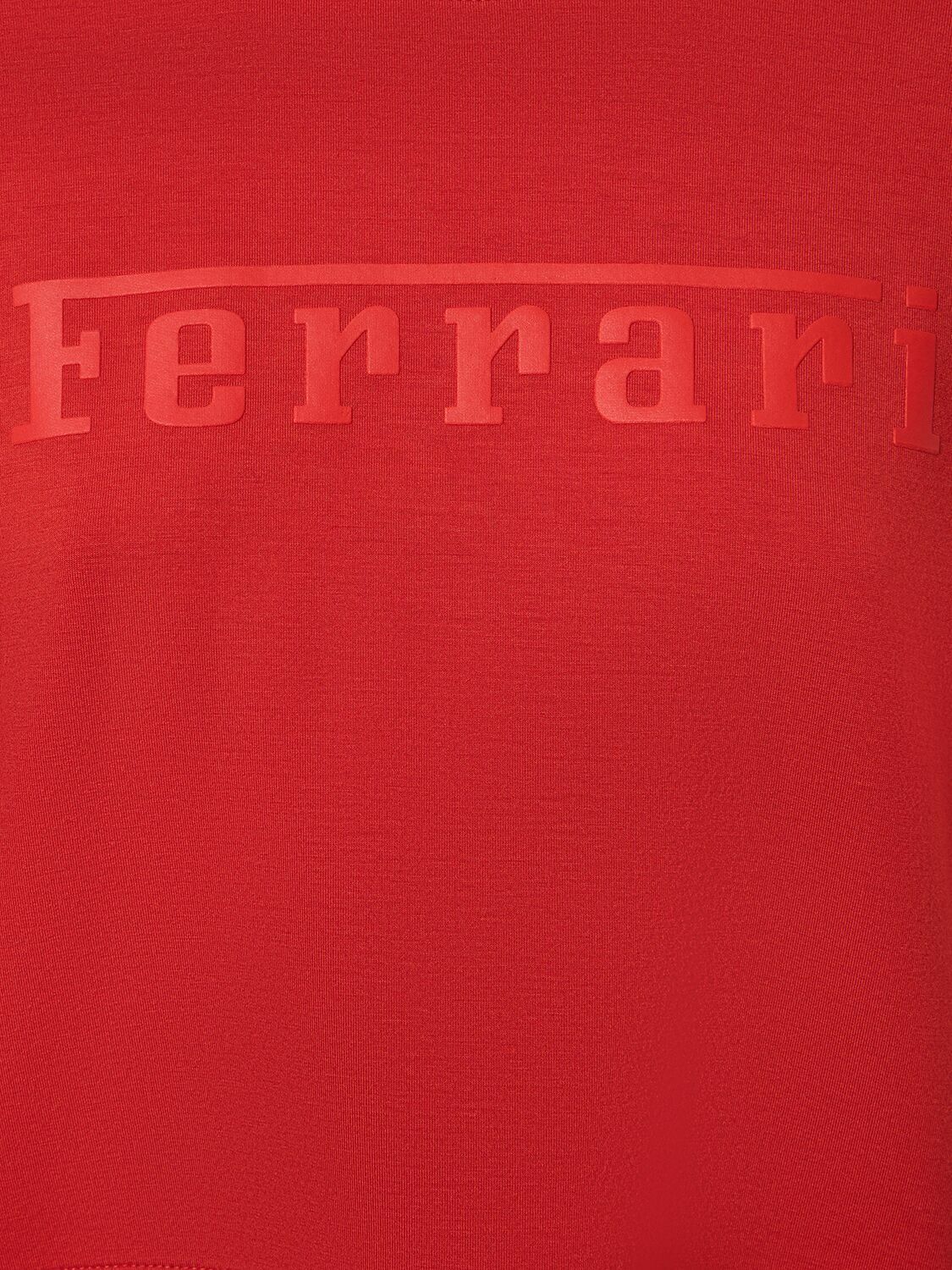 FERRARI - Scuba Logo Viscose Crewneck Sweatshirt Ferrari