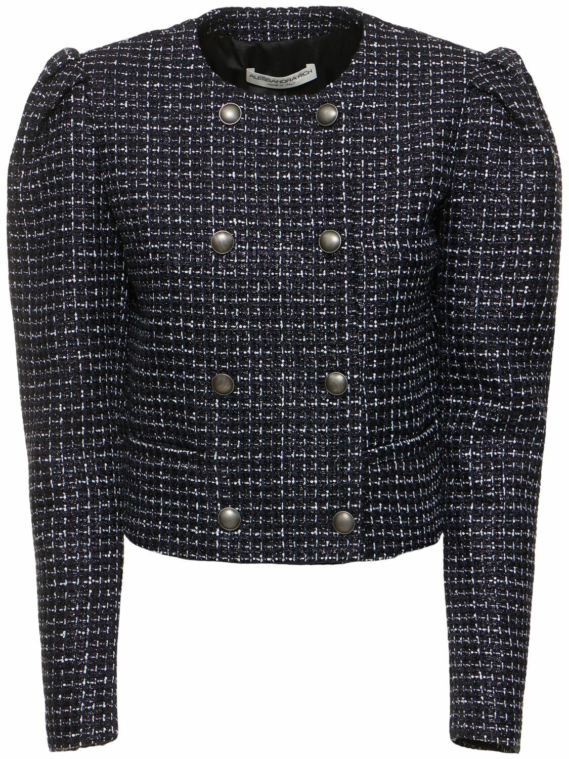 ALESSANDRA RICH - Sequined Tweed Double Breasted Jacket Alessandra Rich