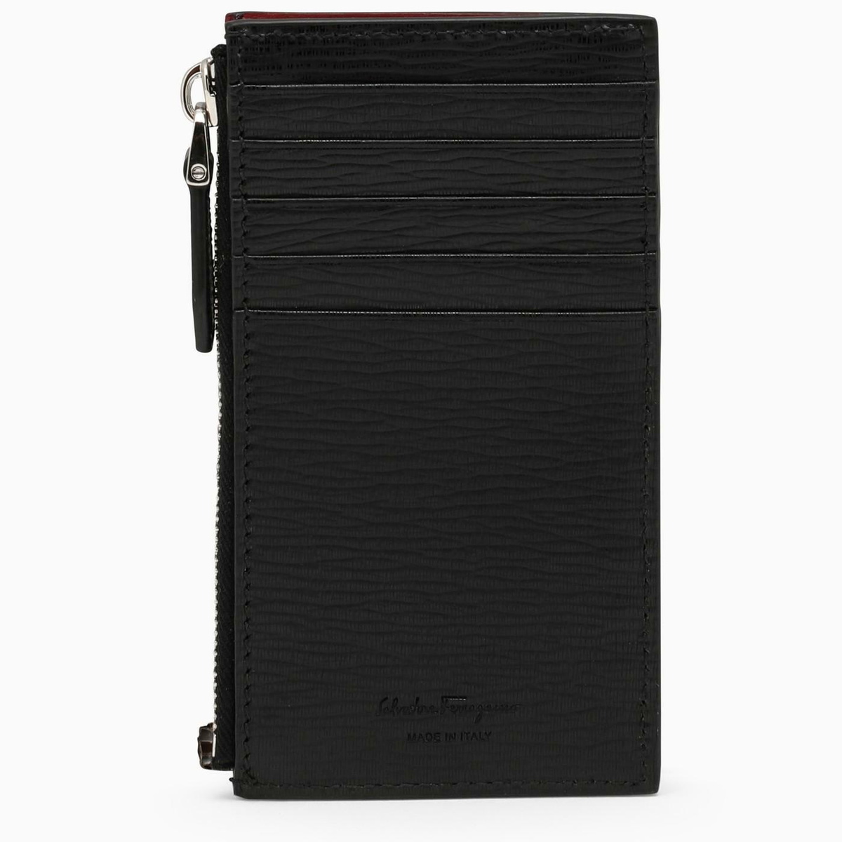 Ferragamo Black Leather Card Case Salvatore Ferragamo