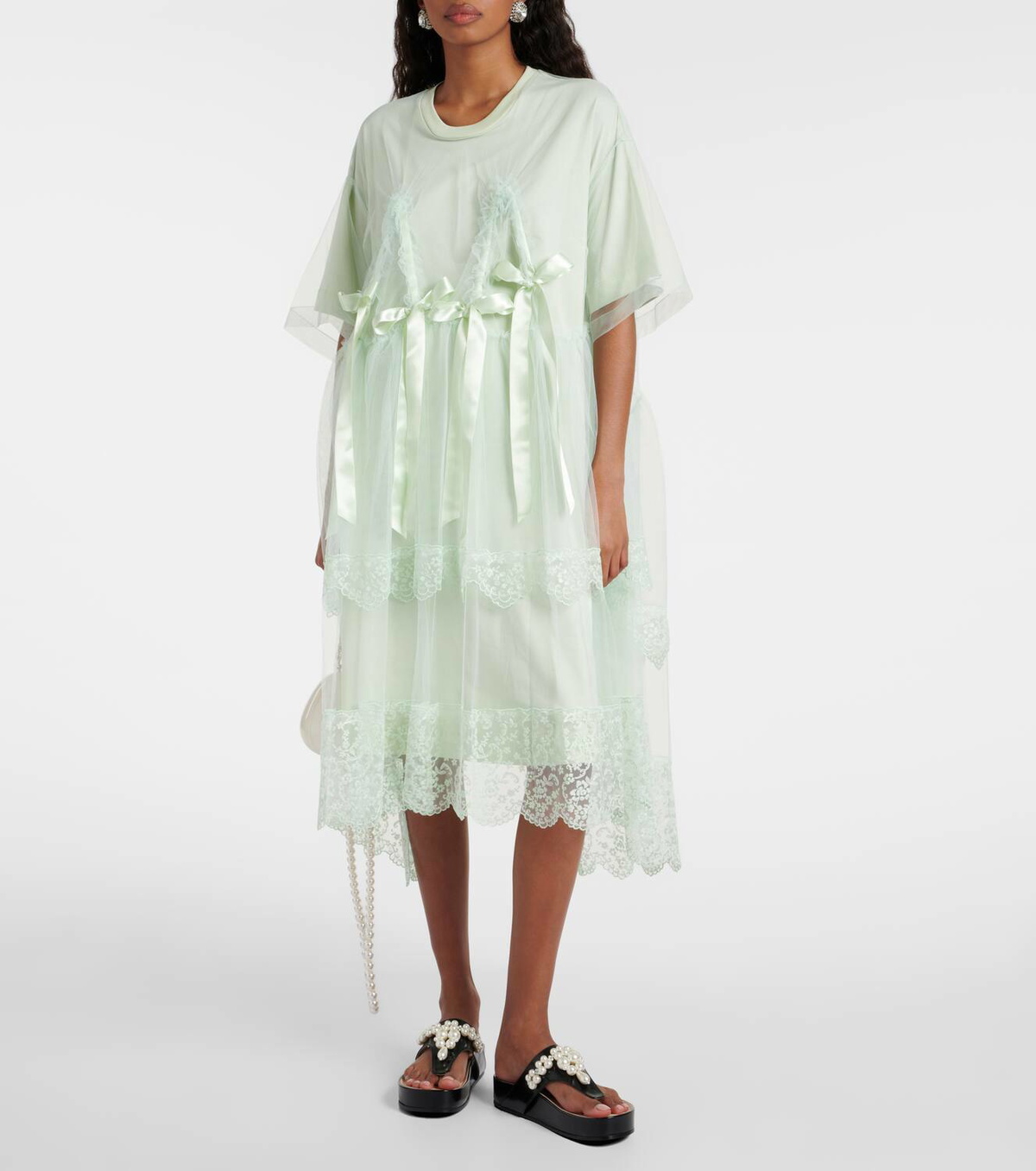 Simone Rocha Embellished leather thong sandals Simone Rocha