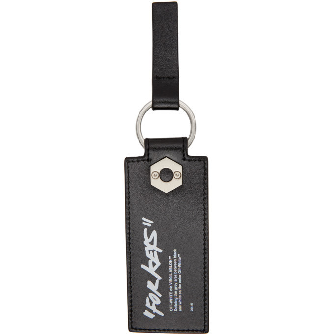 Off-White Black Quote Keychain Off-White