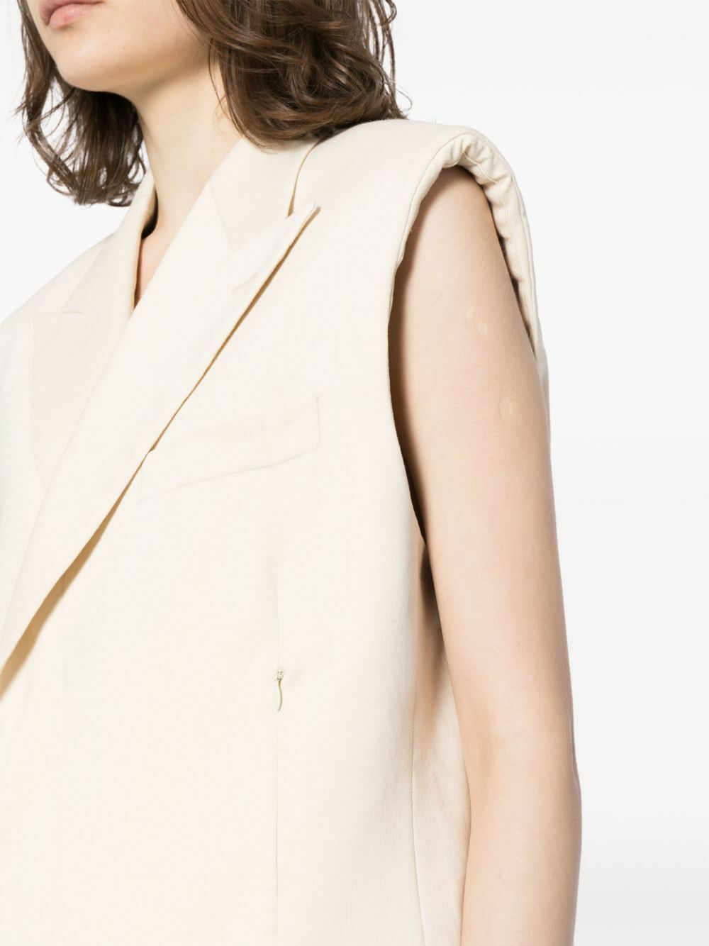 Helmut Lang White Double Breasted Vest Helmut Lang