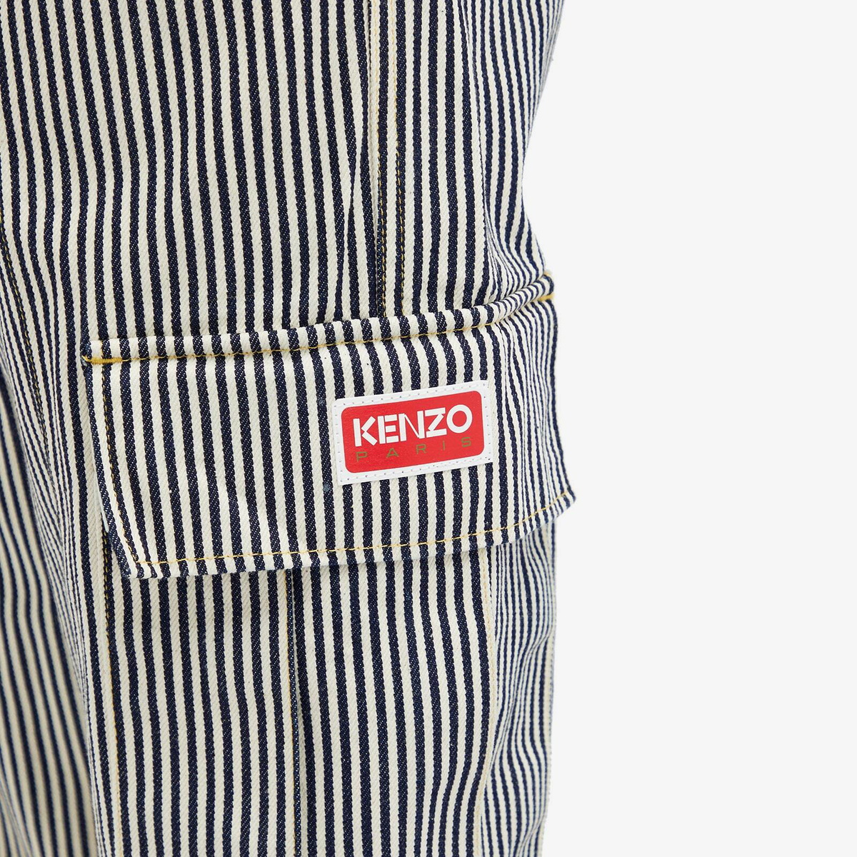 Kenzo Paris Women's Kenzo Striped Army Straight Jeans in Rinse Blue ...