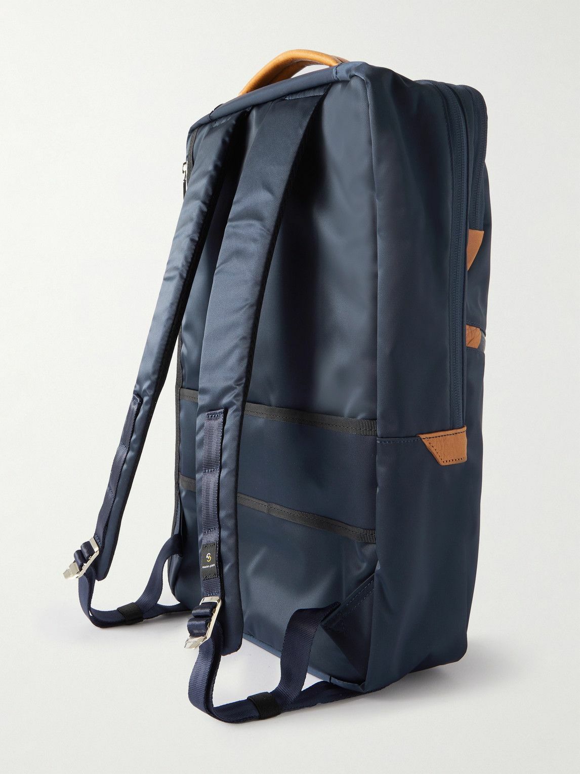 Master-Piece - Progress 2Way Leather-Trimmed Nylon-Twill Backpack Master-Piece Co