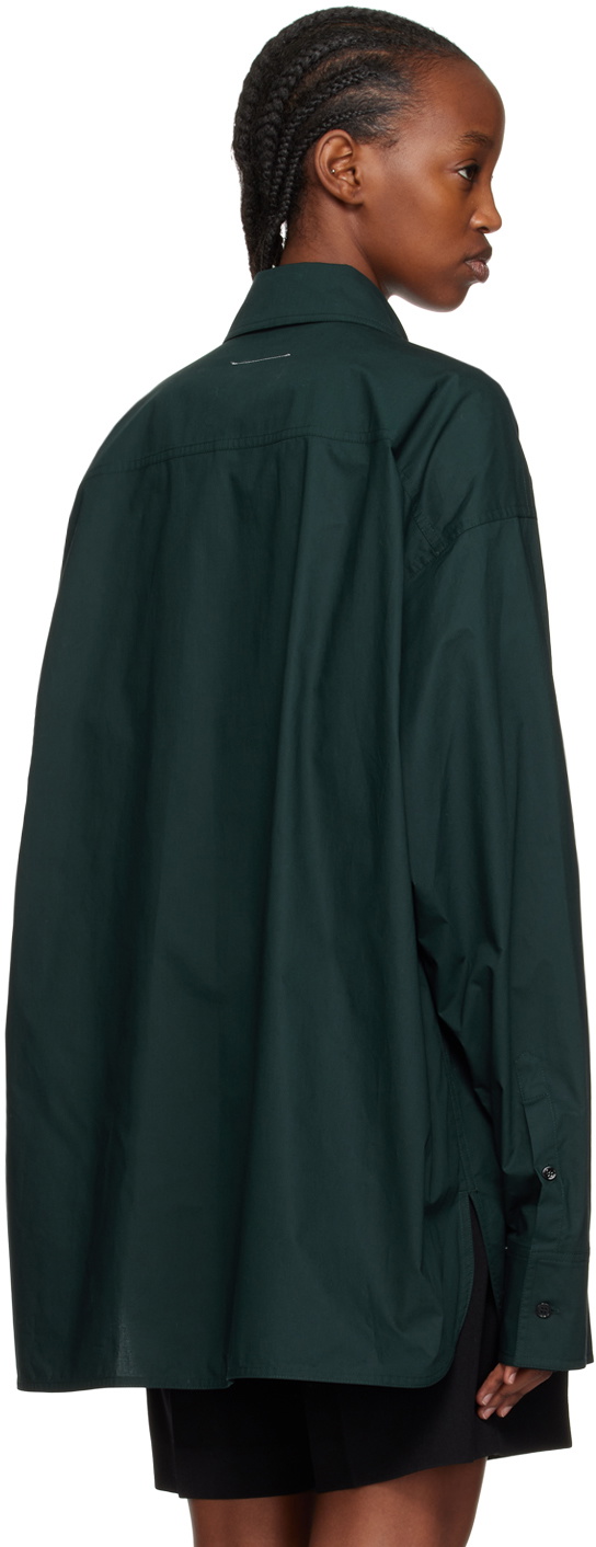 MM6 Maison Margiela Green Oversized Shirt MM6 Maison Margiela