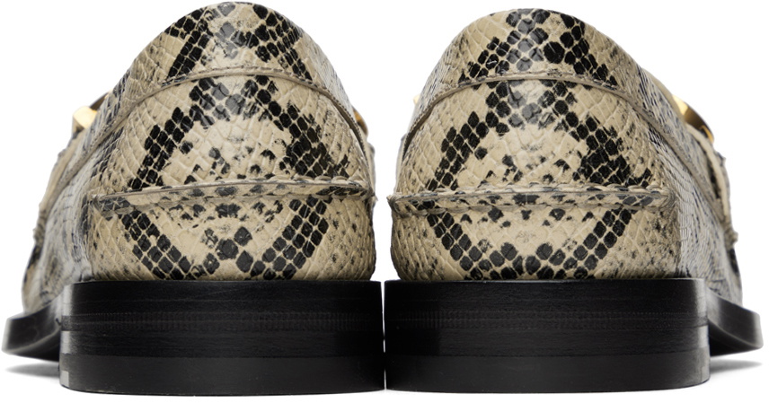 Gucci Beige Python Print Loafers Gucci