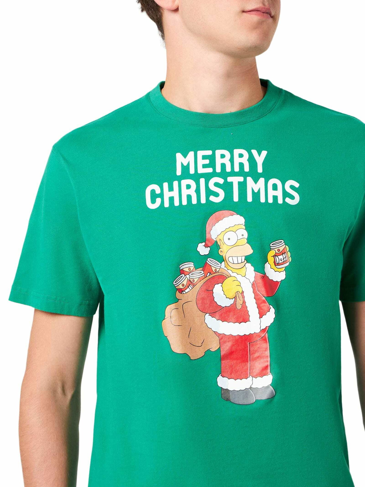 MC2 Saint Barth Man Heavy Cotton T-shirt With Homer Simpson Merry ...