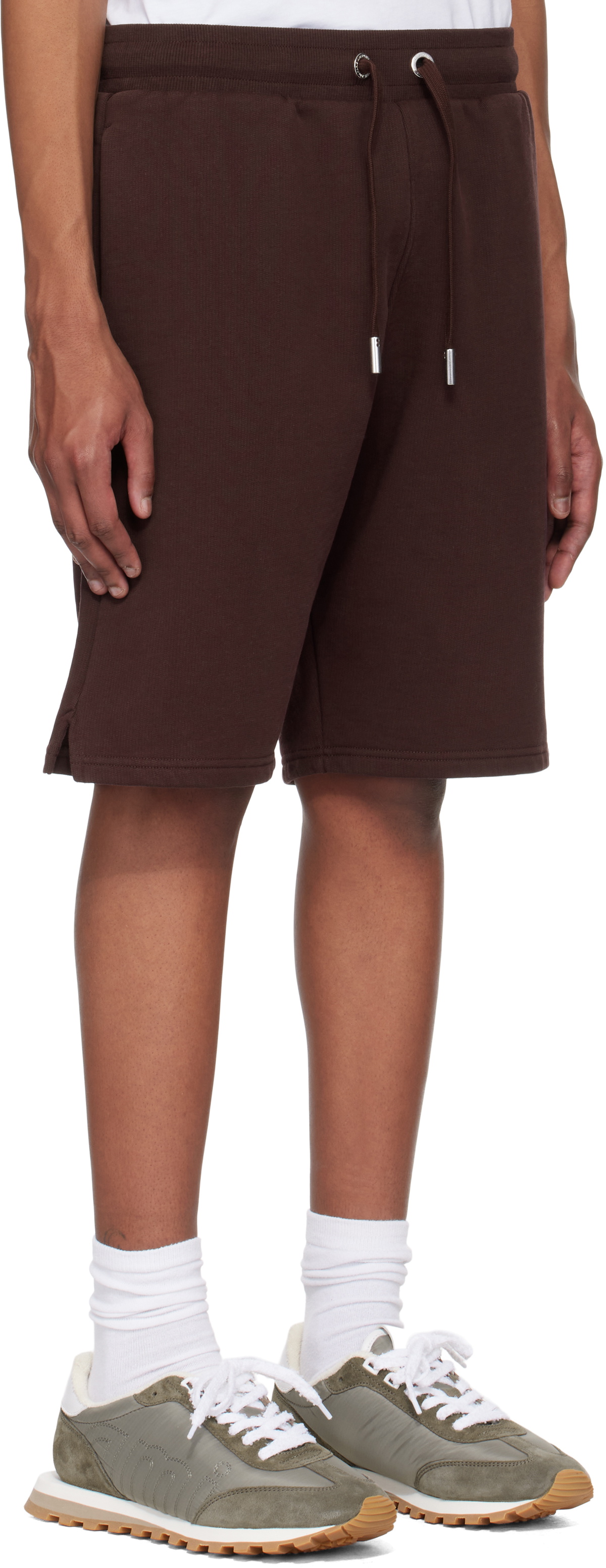 AMI Paris Burgundy Ami de Coeur Dye Shorts AMI