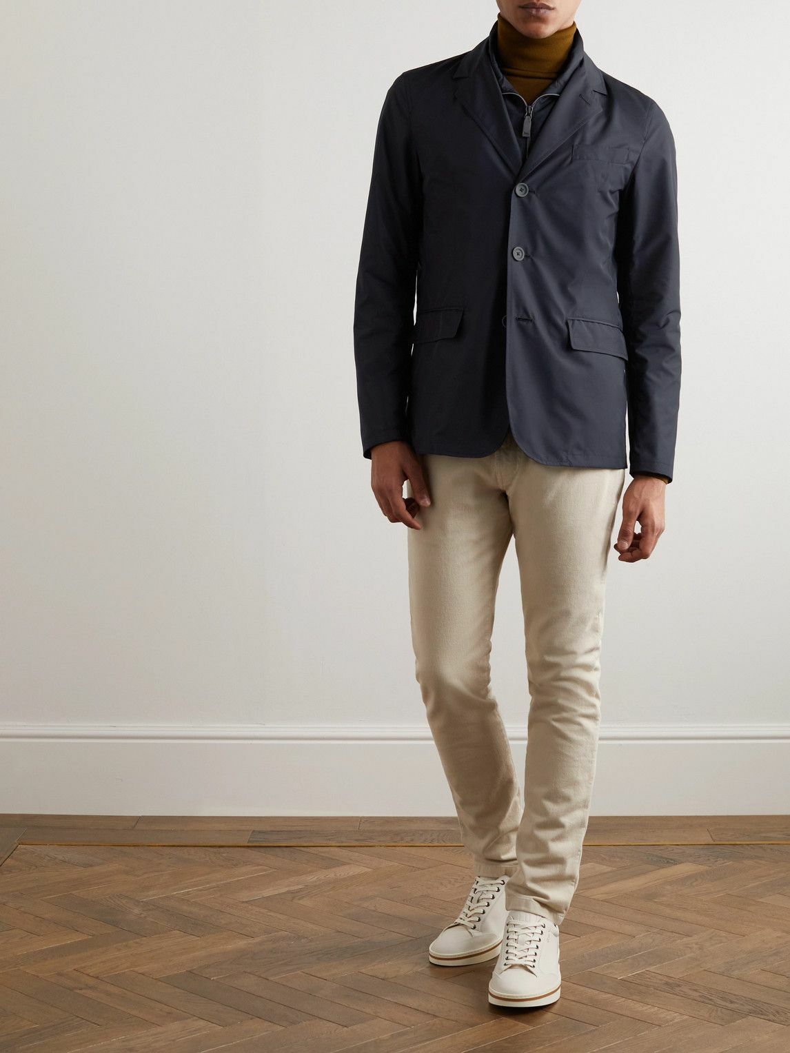 Herno - Convertible Shell Blazer - Blue Herno